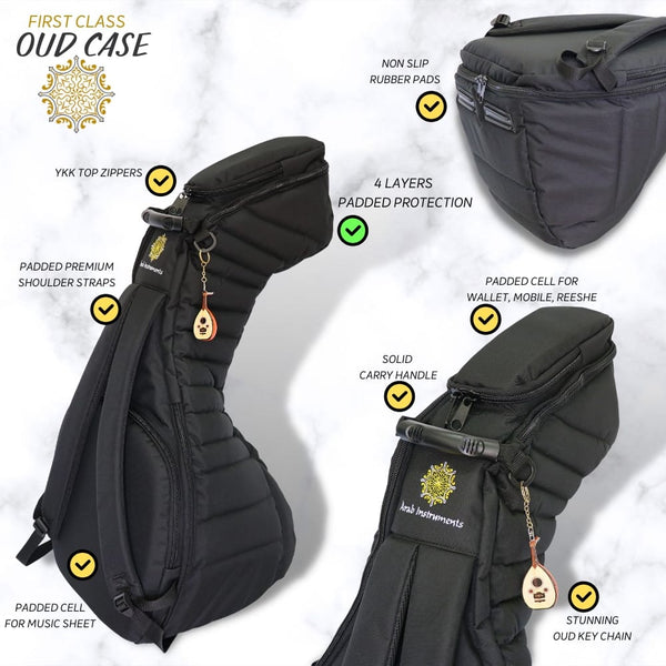 Arab Instruments First Class Oud Extra Padded Case - Black