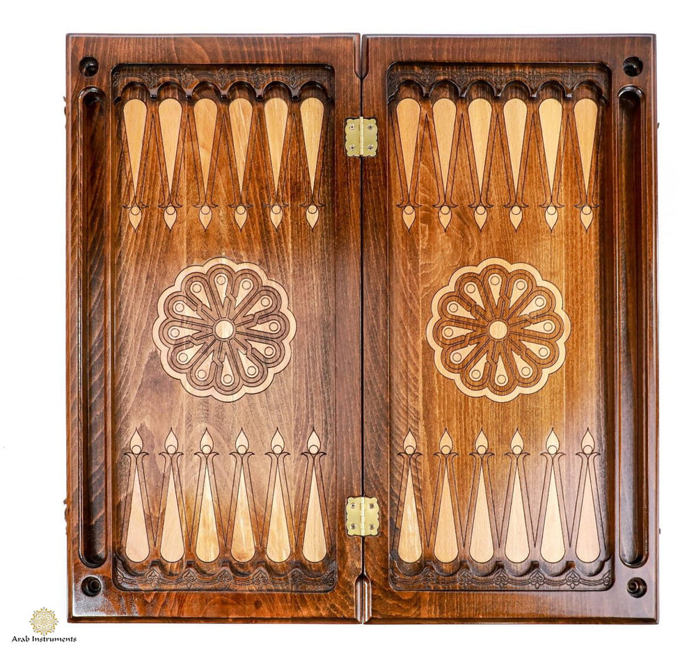 Hand Carved Premium Backgammon Ornamental Patterns #AI11641O