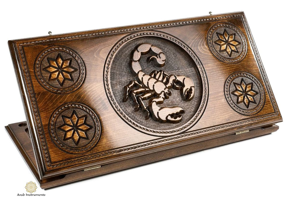 Hand Carved Premium Backgammon The Scorpion #AI11923