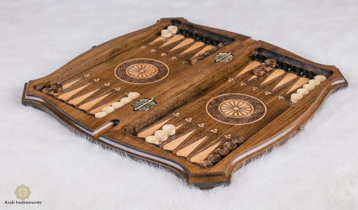 Hand Carved Premium Chess / Backgammon Shapes and Ornament #AI31332