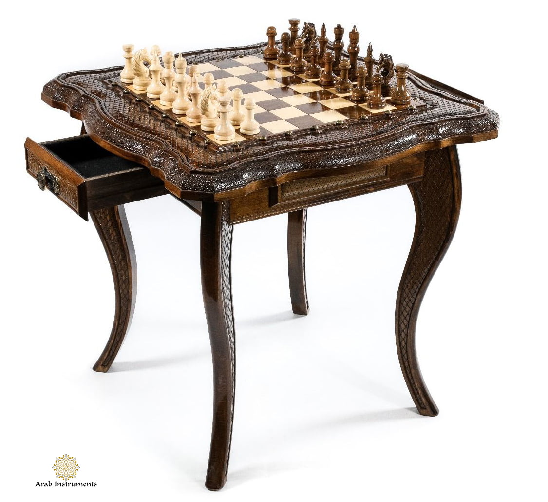 Hand Carved Premium Chess Table #AI21932