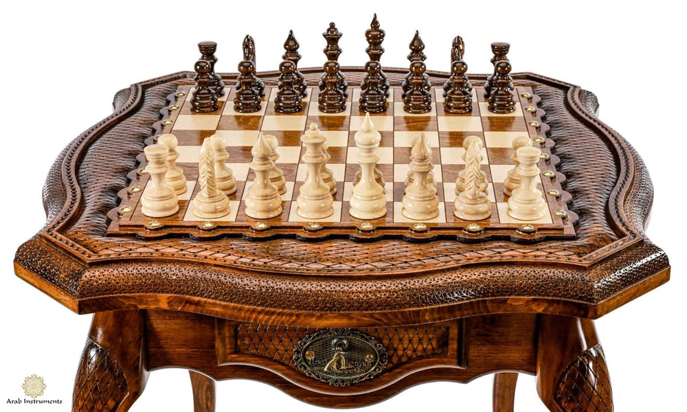 Hand Carved Premium Chess Table #AI21937
