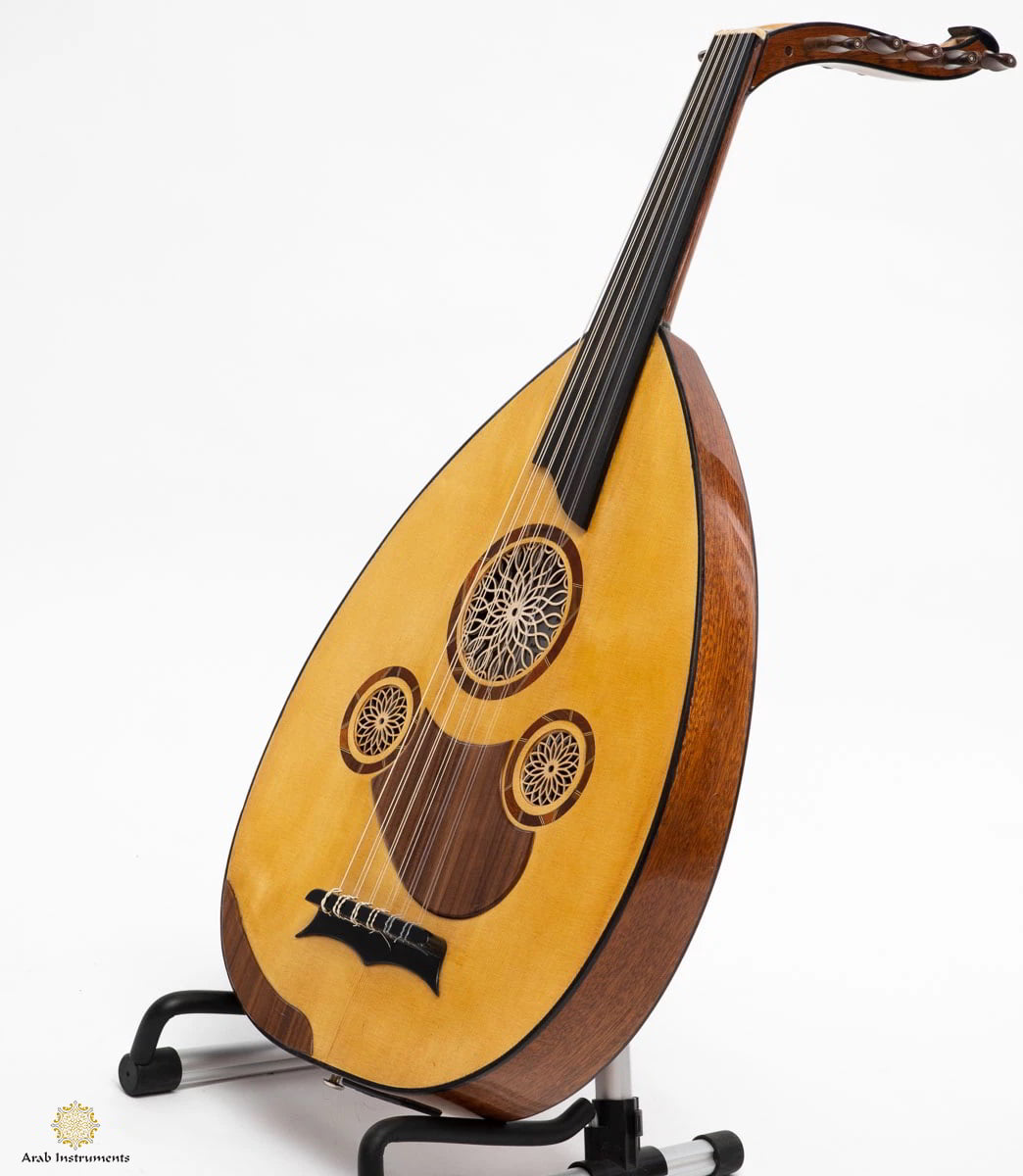Professional Mahogany Arabic Electric Oud with Equalizer #031E