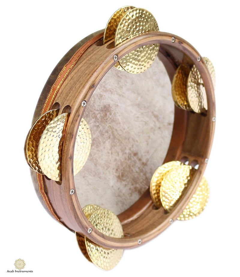 Premium Fish Skin Riq – Tunable, Hand-Hammered Gold Cymbals