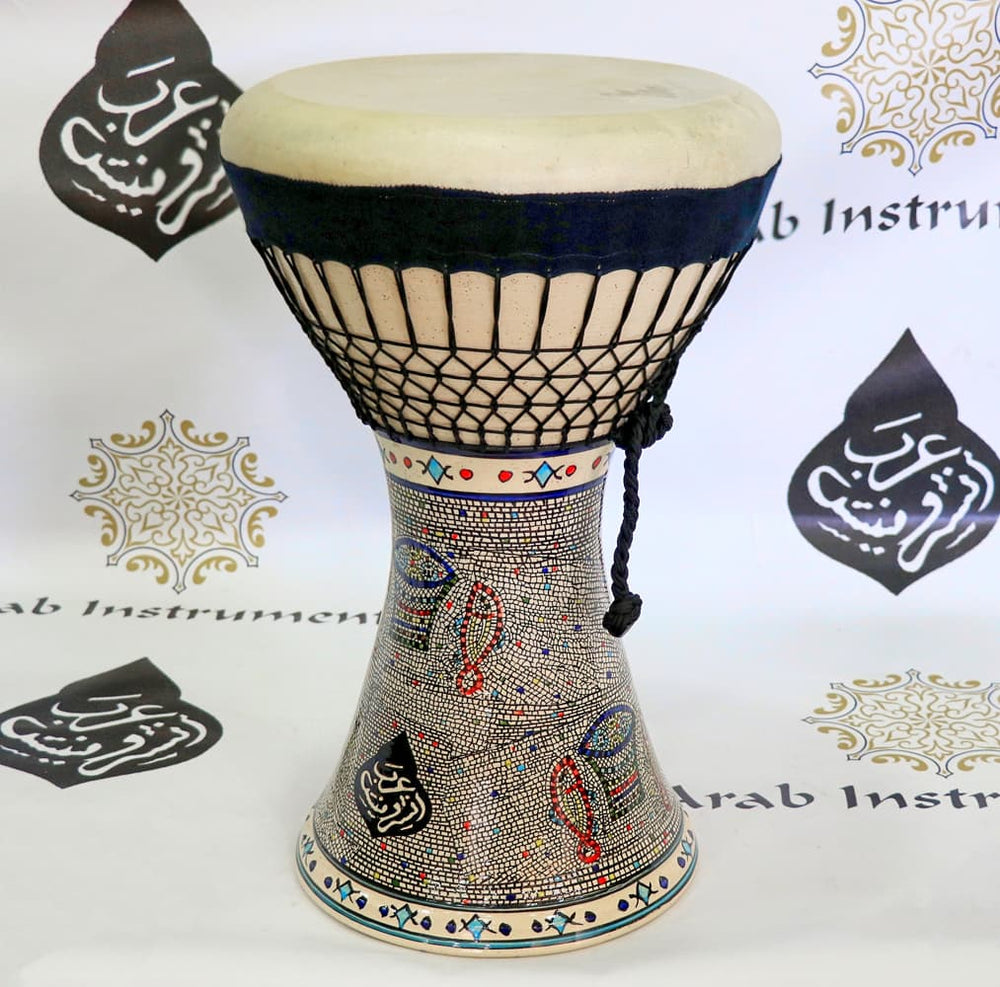 Ceramic Dohola Darbuka With Goat Skin Unique Armenian Art #4445
