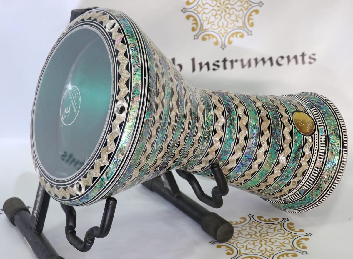 Buy mother of pearl blue pearl darbuka
